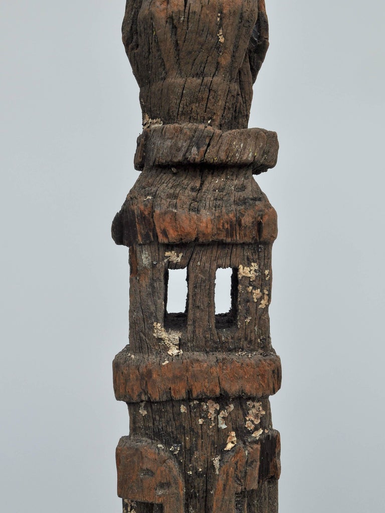 Tribal Marking Posts from West Nepal, Set of Three, Early to Mid-20th ...