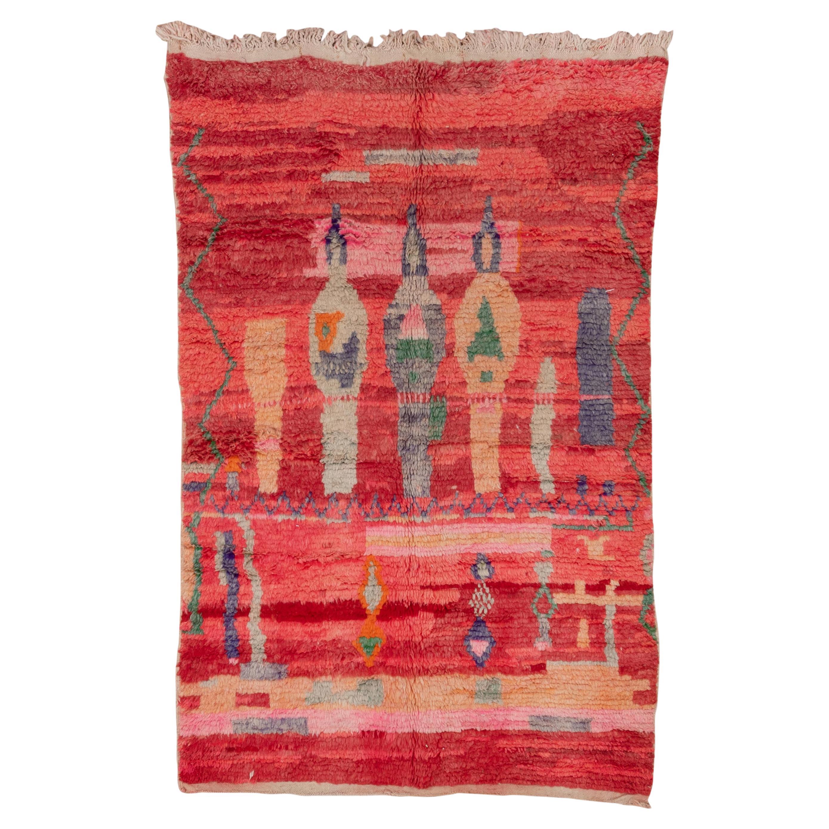 Moroccan Lattice Diamond Rug - Tribal Woven For Sale at 1stDibs