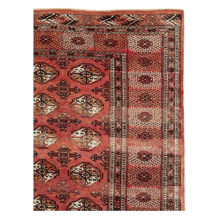 Tribal Mid-20th Century Handmade Central Asian Turkoman Large Room Size ...