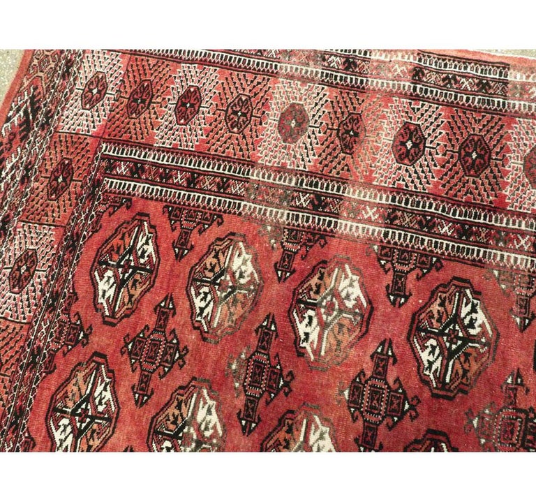 Tribal Mid-20th Century Handmade Central Asian Turkoman Large Room Size ...