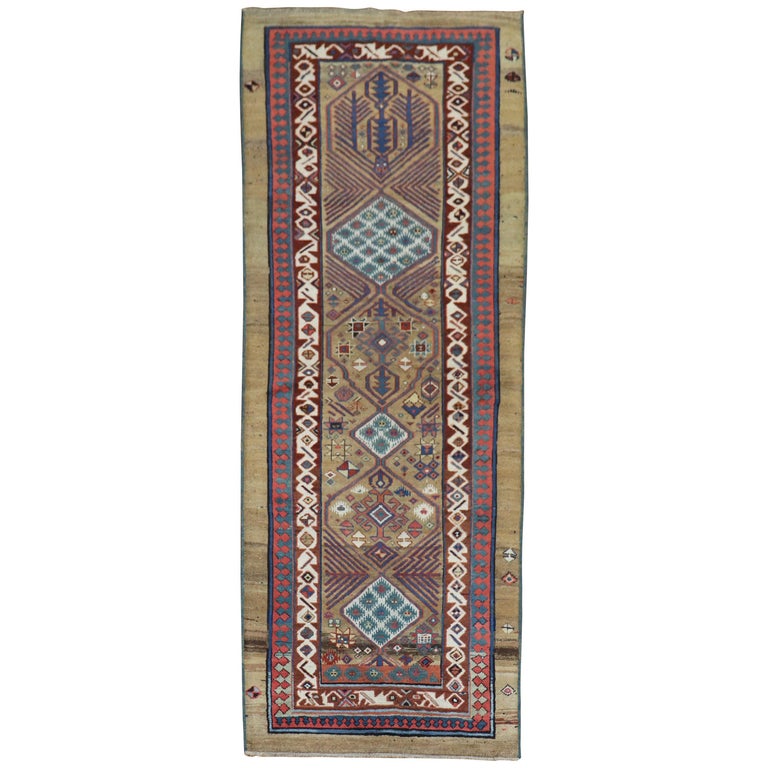 Tribal Persian Camel Hair Serab Runner For Sale at 1stDibs