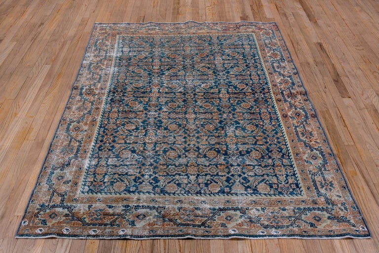 Tribal Persian Mahal Rug, Distressed, Herati Pattern at 1stDibs