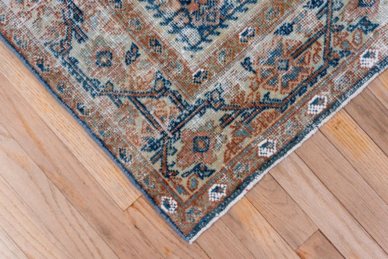 Tribal Persian Mahal Rug, Distressed, Herati Pattern at 1stDibs
