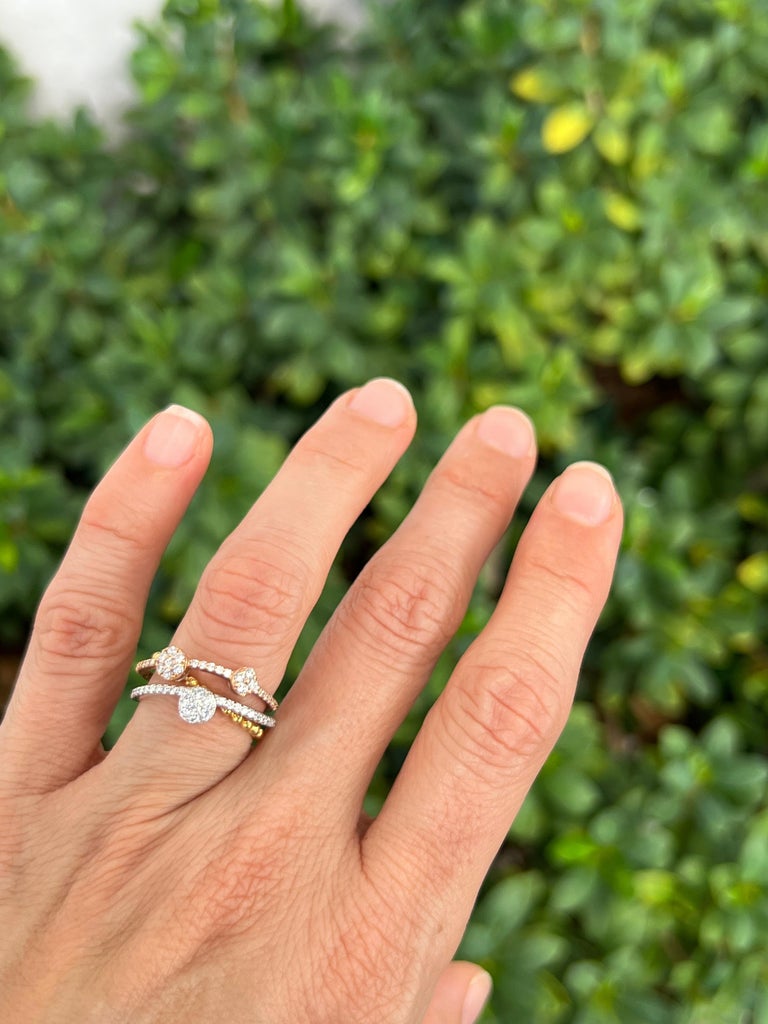 Tricolor Diamond Ring For Sale at 1stDibs