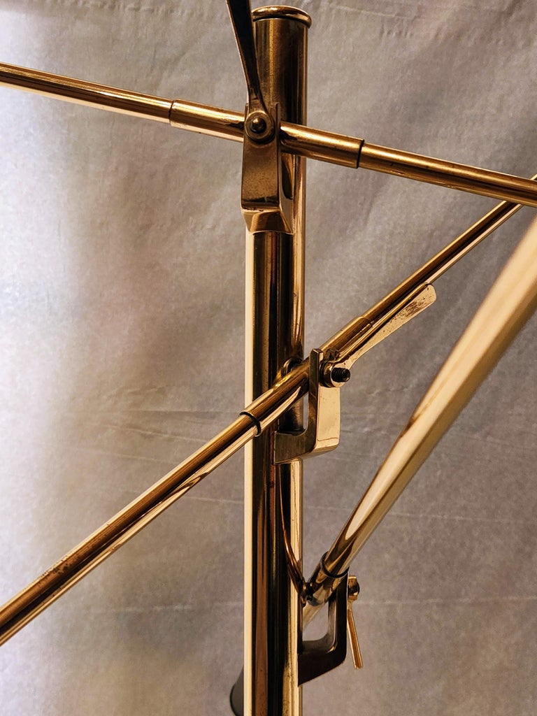 Triennale Polished Brass Floor Lamp Arredoluce Designer Angelo Lelli ...