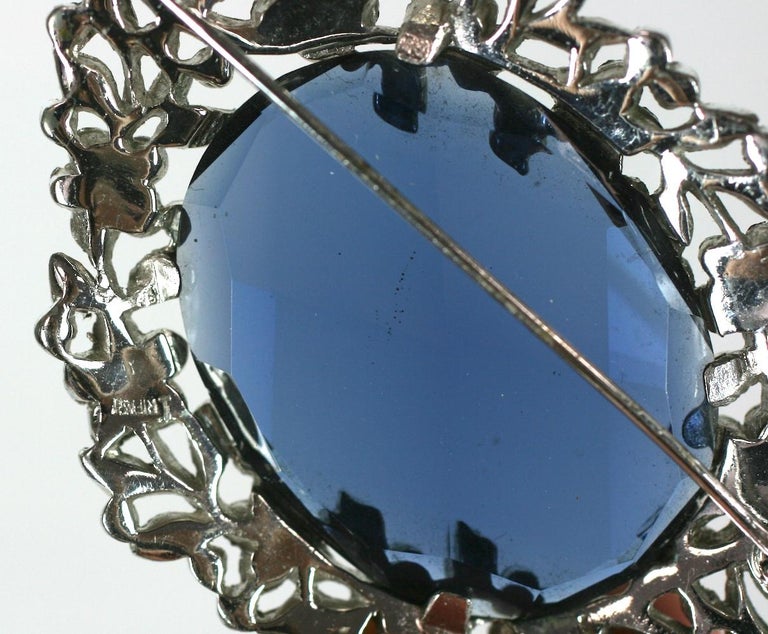 Trifari Art Deco Enamel Pave Brooch at 1stDibs