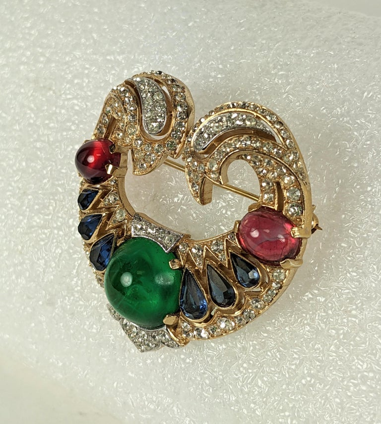 Trifari Jewels of India Moghul Brooch For Sale at 1stDibs
