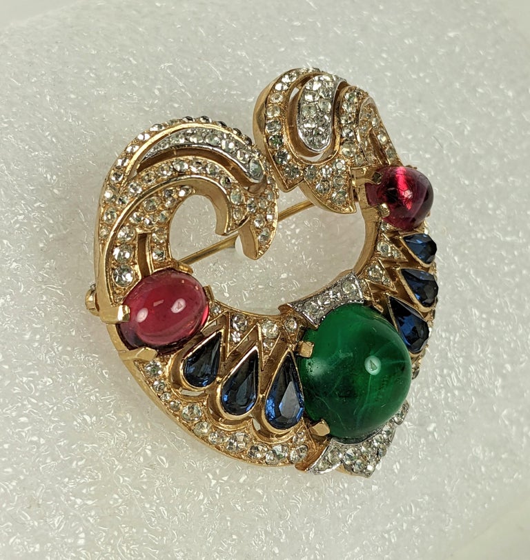 Trifari Jewels of India Moghul Brooch For Sale at 1stDibs