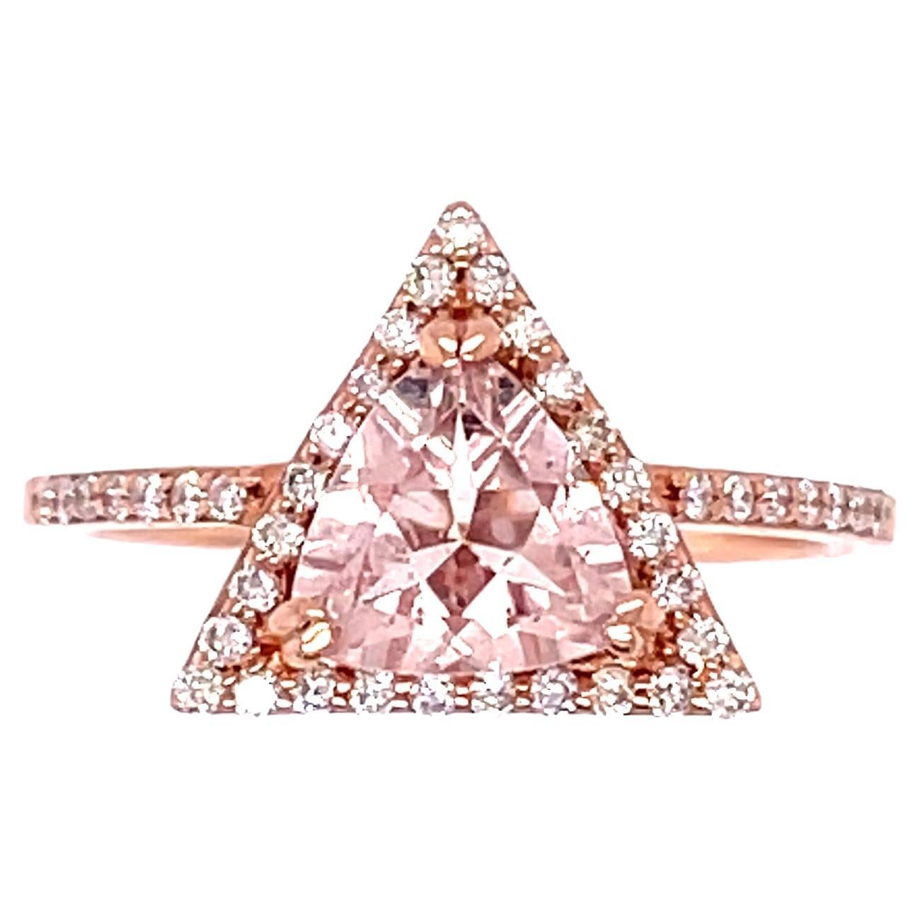 Caribbean Blue Diamond Ring with VS Diamonds on Band For Sale at ...