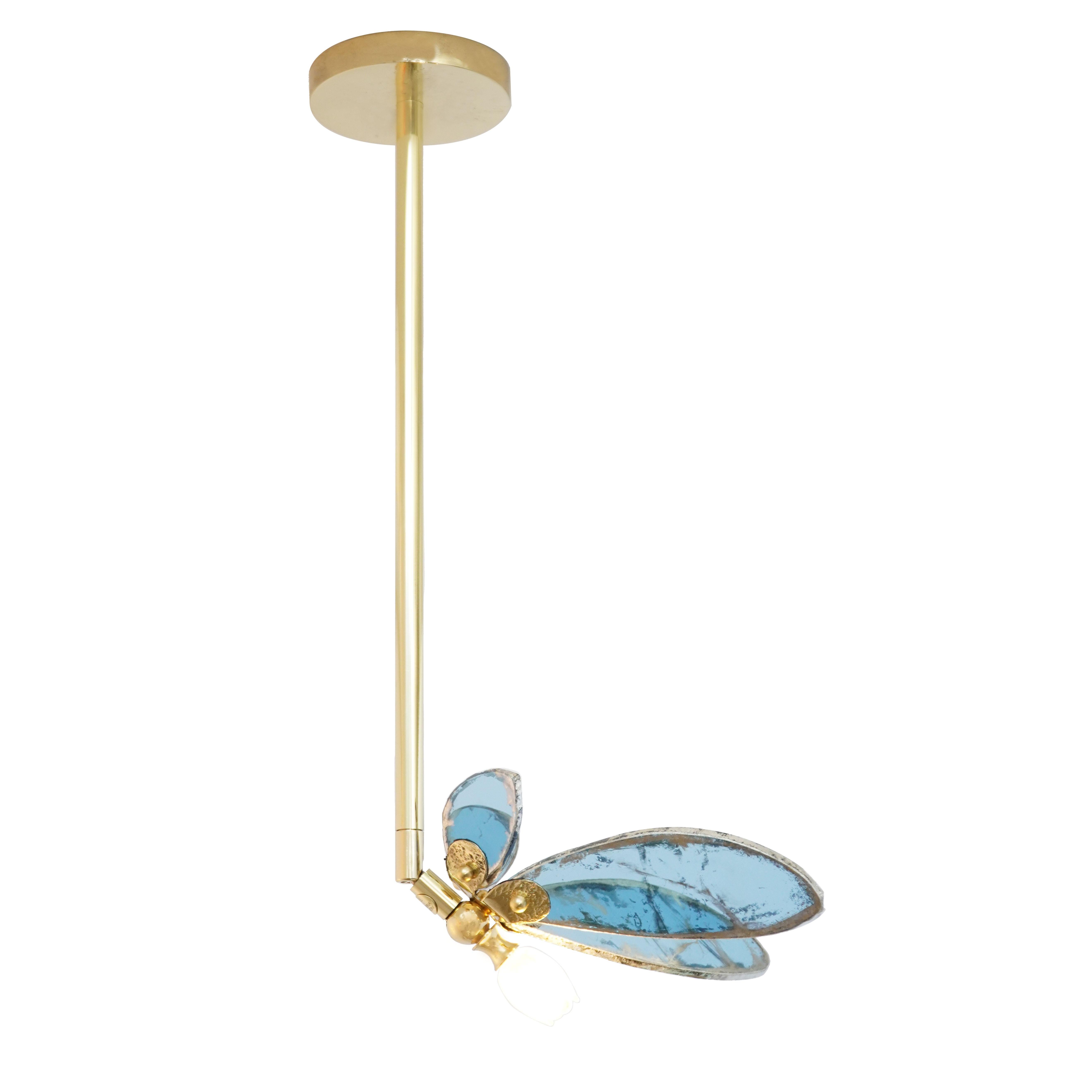 Freedom Chandelier Pendant Lamp Brass Metal Rock Crystal Stones ...