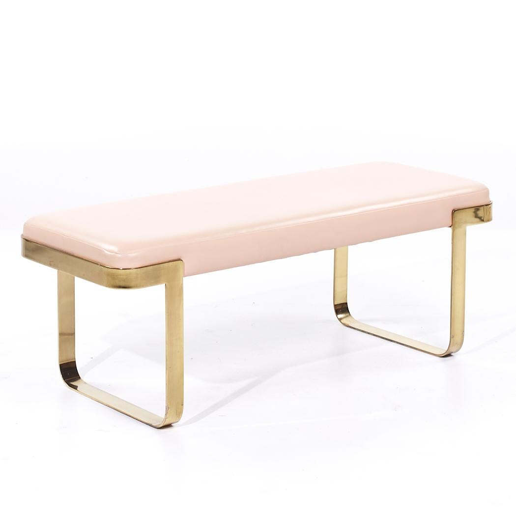 Trimark Studios Mid Century Brass Bench For Sale at 1stDibs