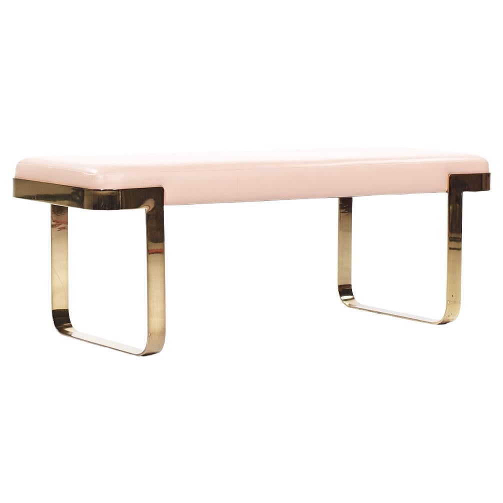 Trimark Studios Mid Century Brass Bench For Sale at 1stDibs