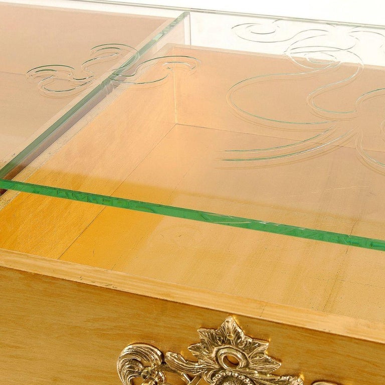 Trinity Console Table in Copper or Silver Leaf For Sale at 1stdibs