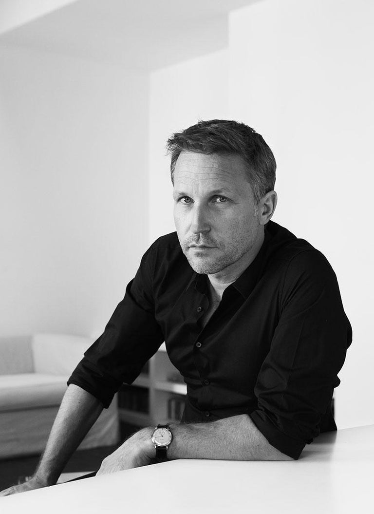 Trinity Leather Stool Black Nappa Leather For Sale at 1stDibs