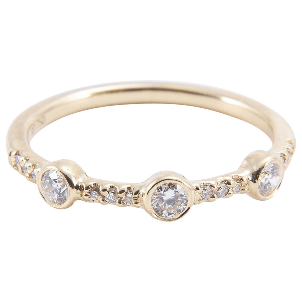 M. Hisae Sunstone and Champagne Diamond Trinity Ring For Sale at ...