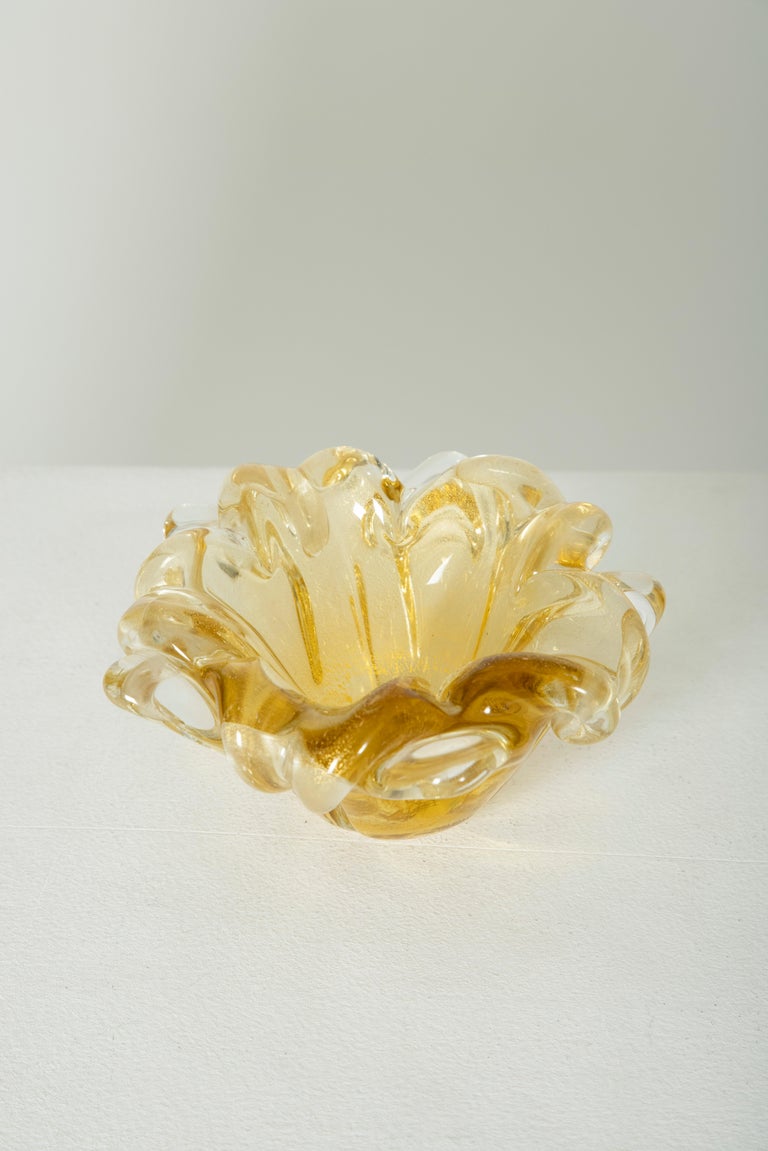 Trinket Bowl Silver Murano De Barovier and Toso Glass, 1950s For Sale ...