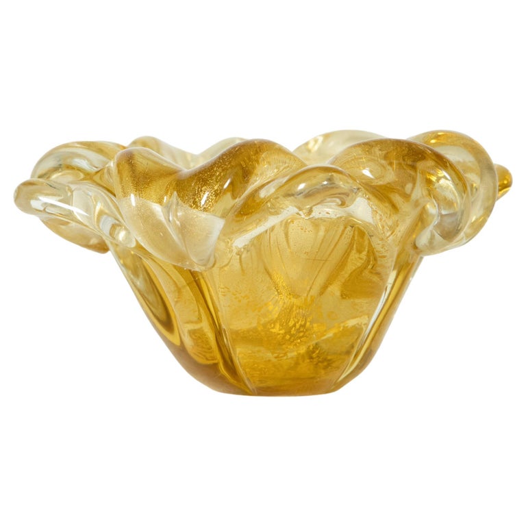 Trinket Bowl Silver Murano De Barovier and Toso Glass, 1950s For Sale ...