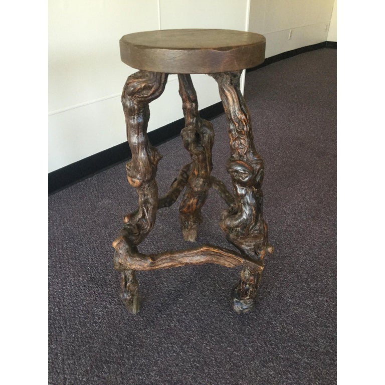 Trio of Fascinating Organic Modern Grape Vine French Bar Stools at 1stDibs