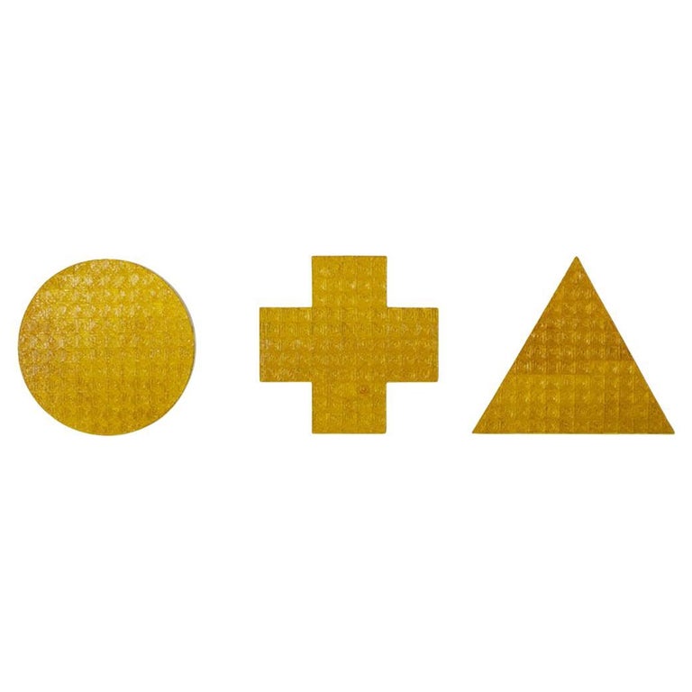 Trio of Geometric Shaped Canvases, 1994 by Gordon Dorn For Sale at 1stDibs