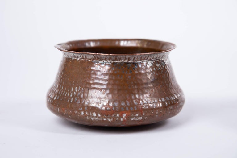 Trio of Indian Hand Wrought Copper Vessels For Sale at 1stDibs