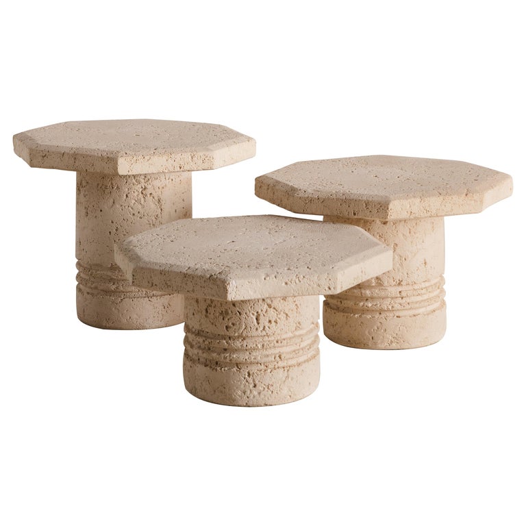 Trio of Plaster Coffee Tables at 1stDibs