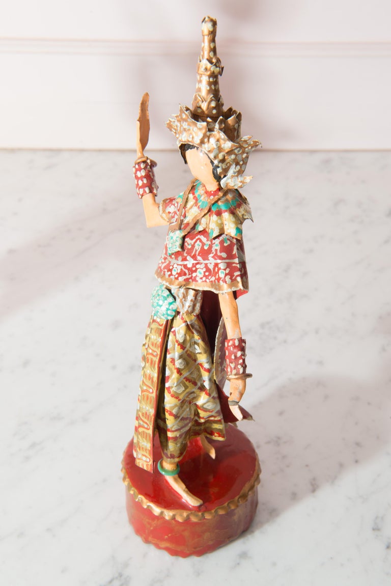 Trio of Thailand Dance Costumed Sculptures by Lee Menichetti For Sale ...