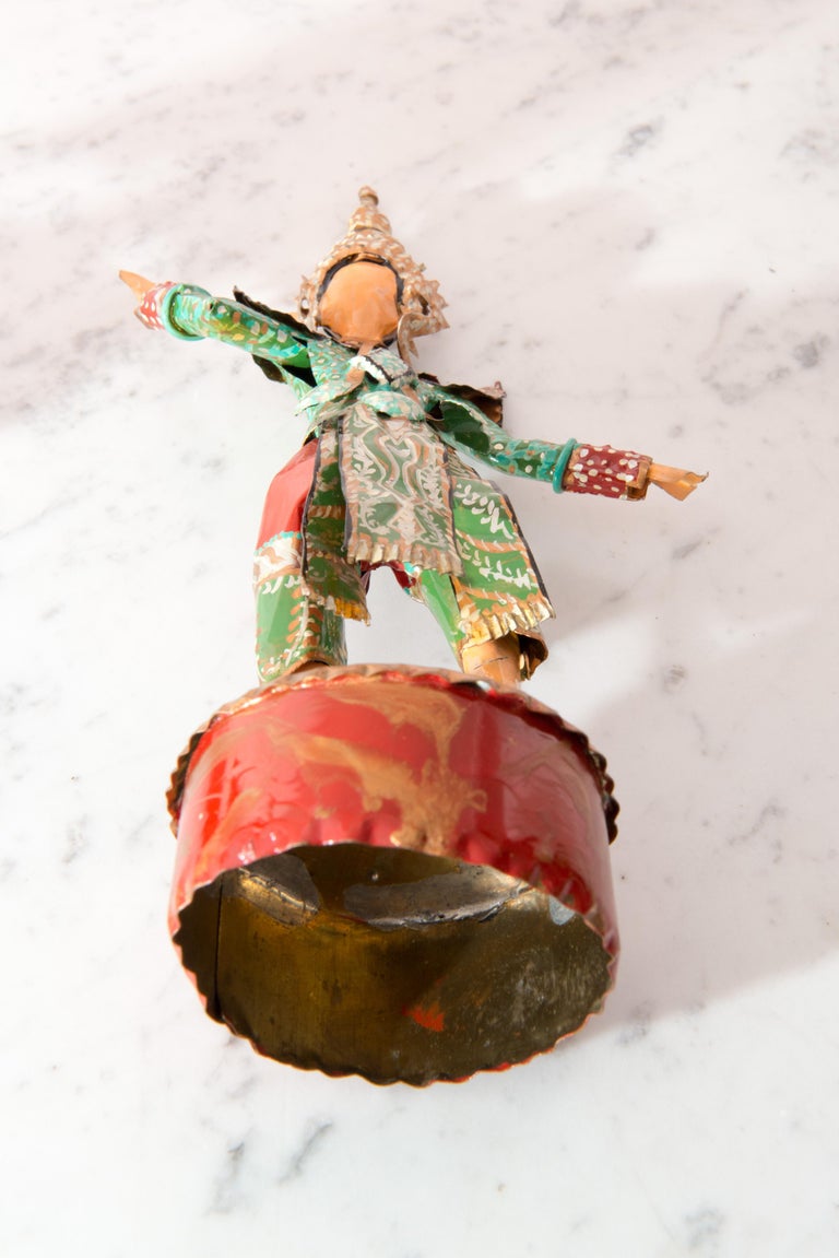 Trio of Thailand Dance Costumed Sculptures by Lee Menichetti For Sale ...