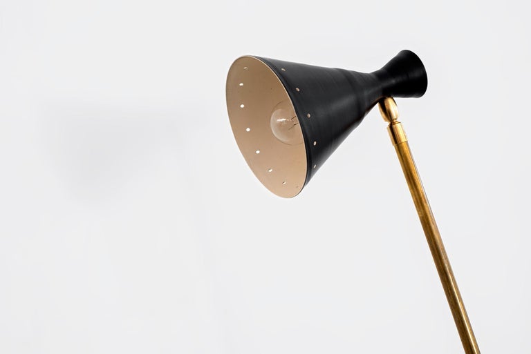 Triple Arm Italian Floor Lamp For Sale at 1stDibs