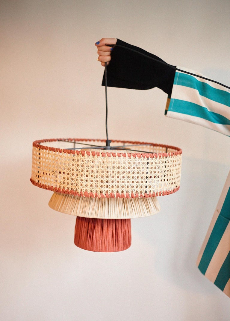 Triple Cane Brick and Nature, Pendel Jore Copenhagen For Sale at 1stDibs