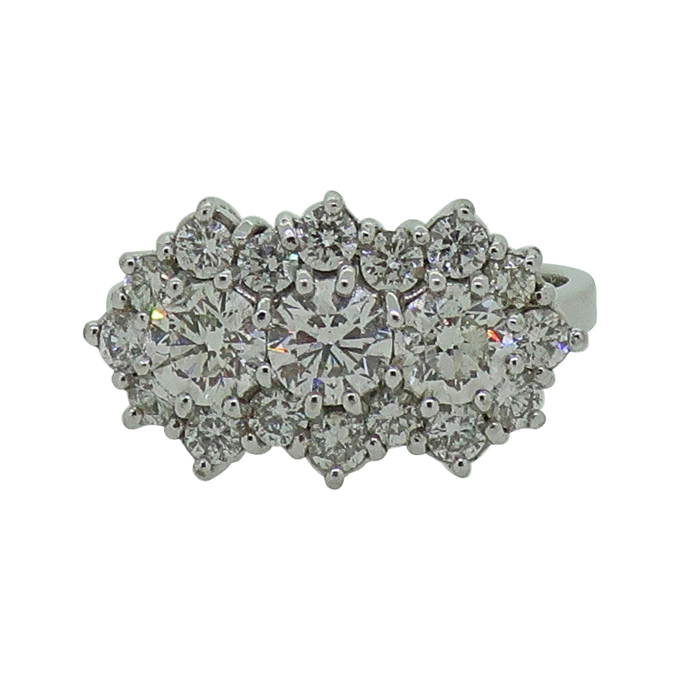 Old Cut Diamond Daisy Cluster Ring 18 Karat Yellow and White Gold at ...