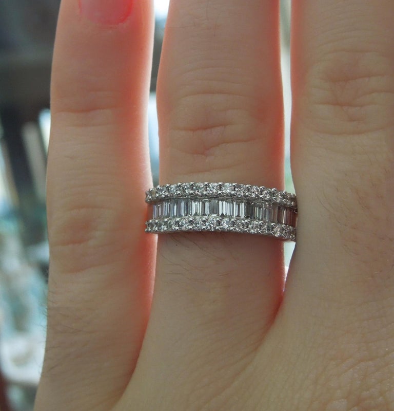 Triple Row Baguette Piano Key Band For Sale at 1stDibs | alexandrite ...