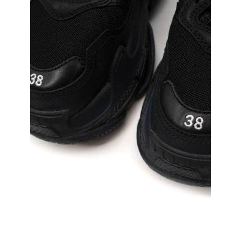 Triple S Leather And Mesh Mid-top Sneakers For Sale at 1stDibs