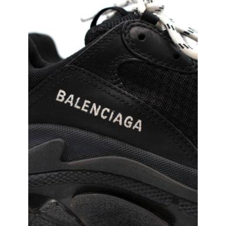 Triple S Leather And Mesh Mid-top Sneakers For Sale at 1stDibs