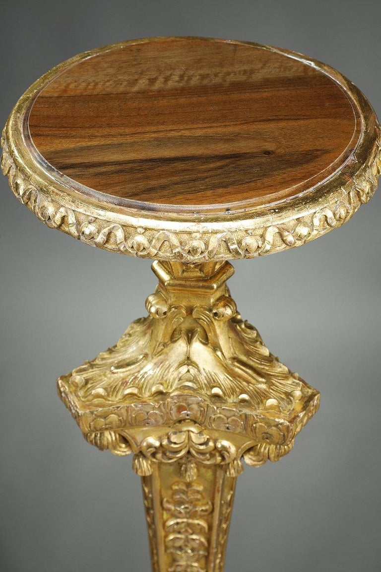 Tripod Column 19th Century Gilded Wood in the Louis XIV Style For Sale ...
