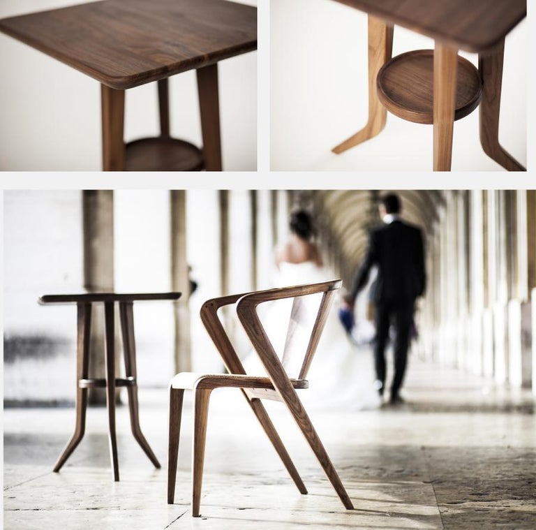 Tripod Walnut Roots Table by Alexandre Caldas For Sale at 1stDibs