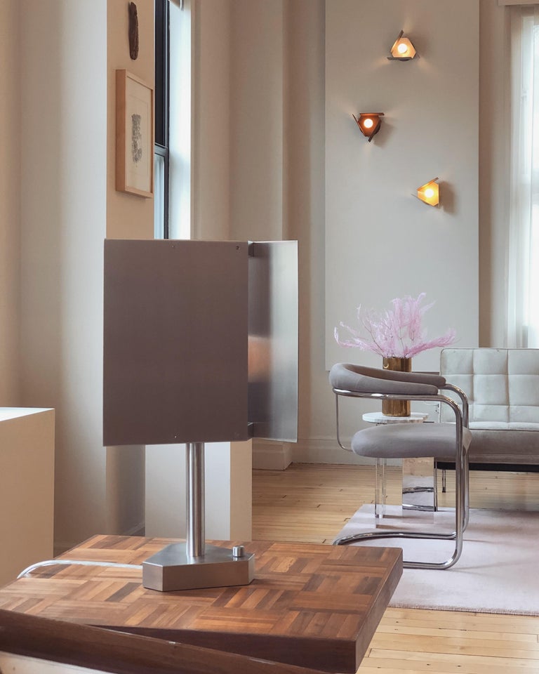 Tripp Table Lamp in Stainless Steel by PELLE For Sale at 1stDibs