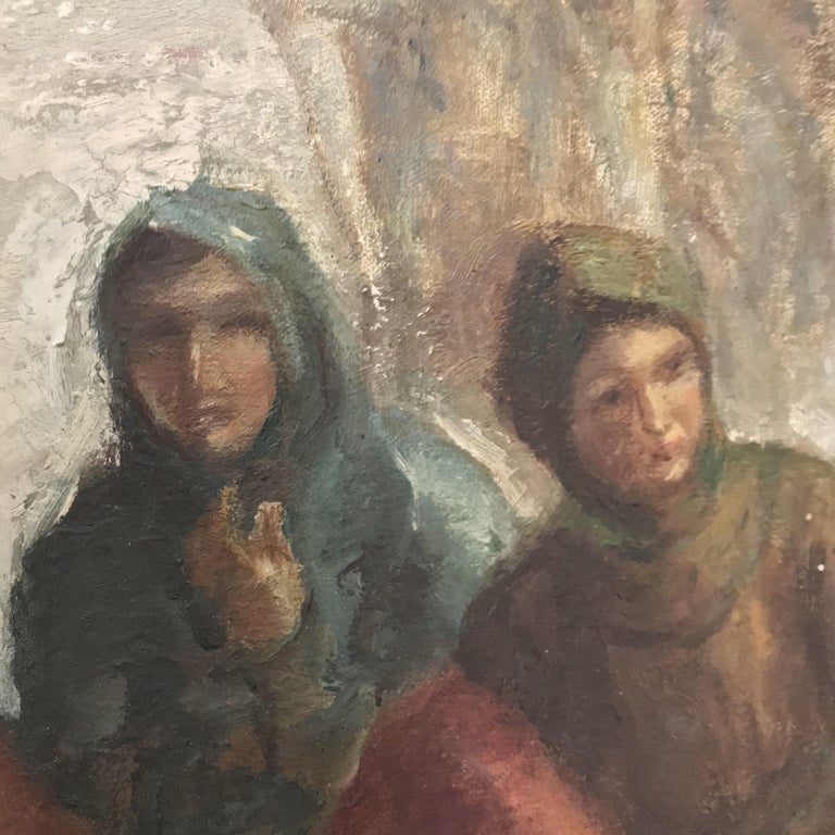 Triptych of Antique Framed Oil Paintings by Robert Carle Depicting ...