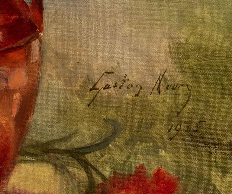 Triptych of Oil on Canvas Representing Still Lifes by Gaston Noury For Sale at 1stDibs