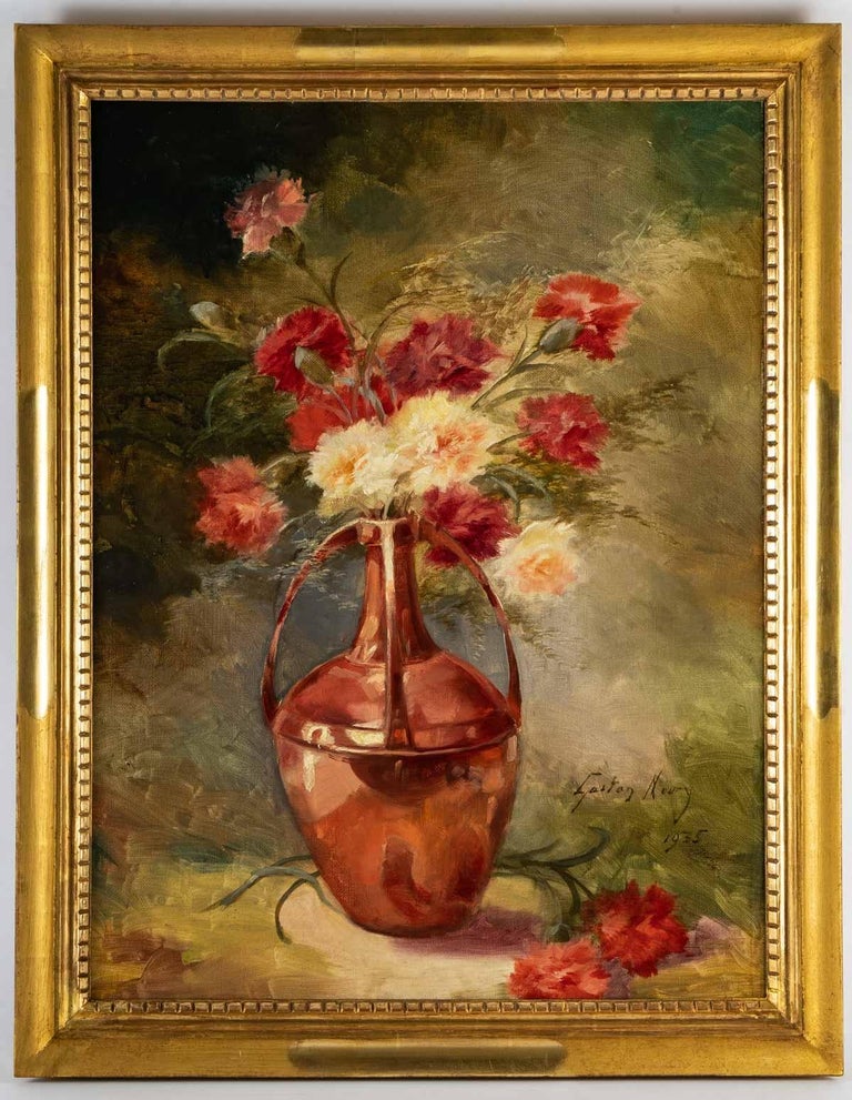 Triptych of Oil on Canvas Representing Still Lifes by Gaston Noury For Sale at 1stDibs