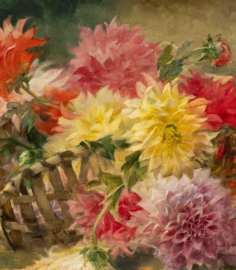 Triptych of Oil on Canvas Representing Still Lifes by Gaston Noury For Sale at 1stDibs