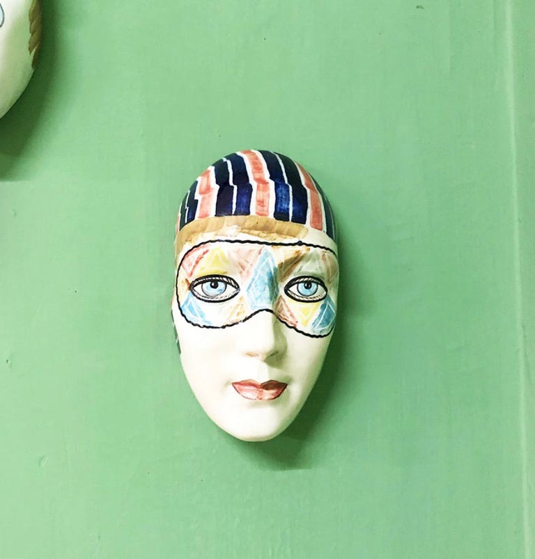 Tris Masks Ceramic Faenza Vintage 1950s, Art For Sale at 1stDibs
