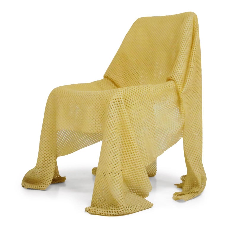 Tromp L'oeil Yellow Folded Fabric and Resin Ghost Chair at 1stDibs ...