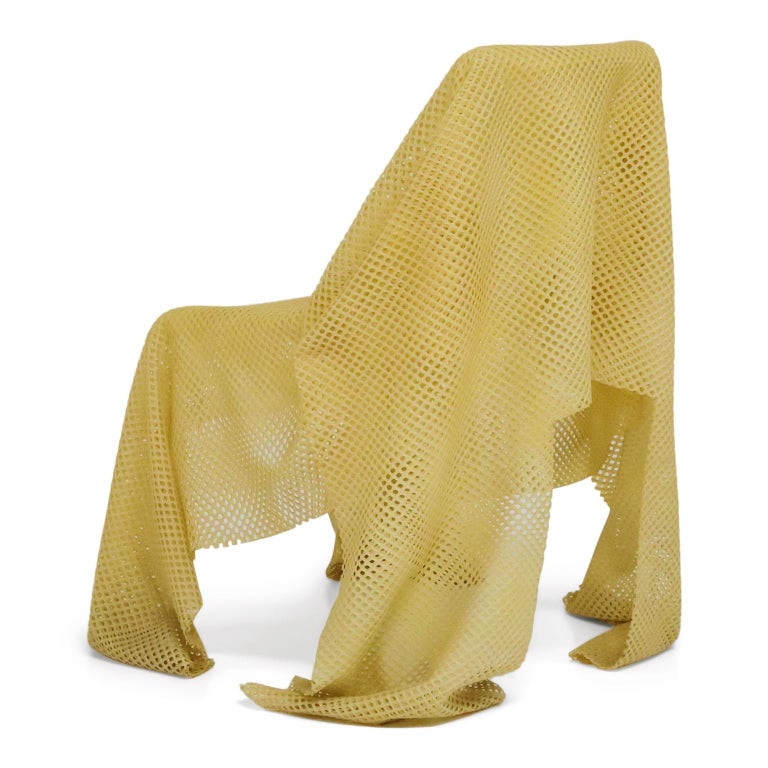 Tromp L'oeil Yellow Folded Fabric and Resin Ghost Chair at 1stDibs ...
