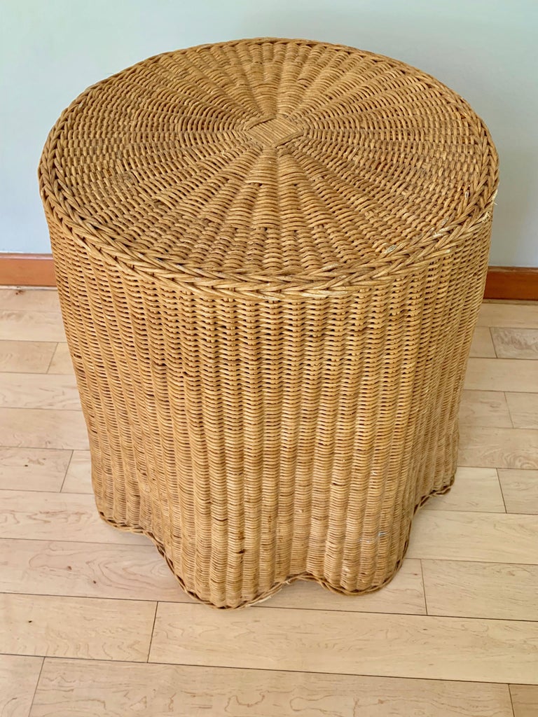 Trompe L'Oeil Draped Wicker "Ghost" Side Table at 1stDibs | draped ...