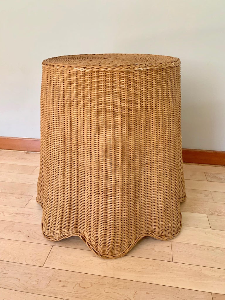 Trompe L'Oeil Draped Wicker "Ghost" Side Table at 1stDibs | draped ...