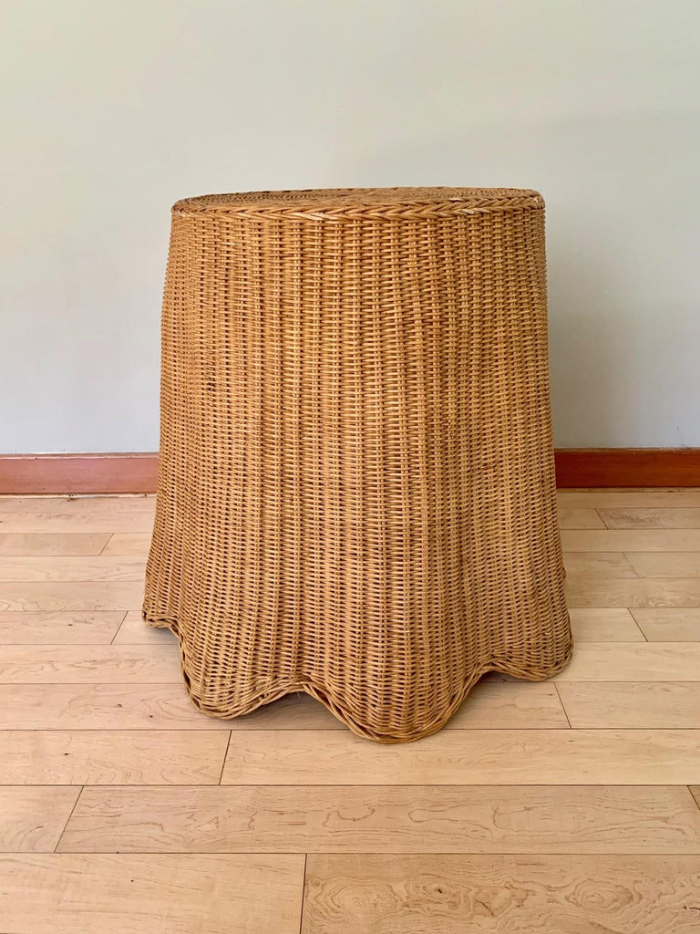 Trompe L'Oeil Draped Wicker "Ghost" Side Table at 1stDibs | draped ...