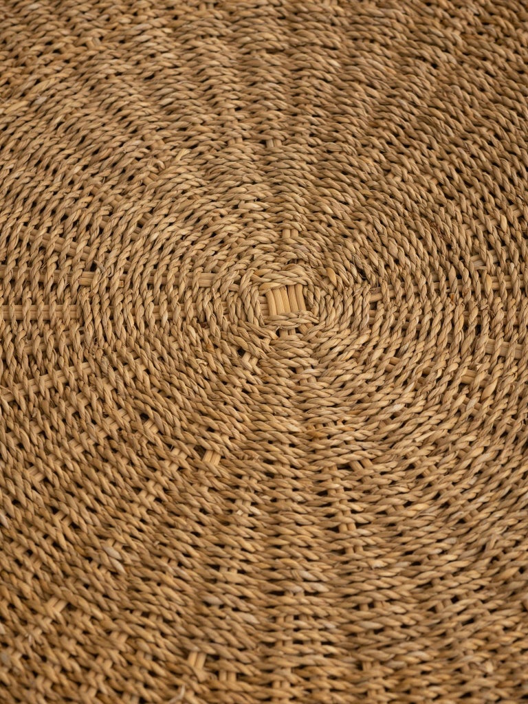 Trompe L’oeil Draped Wicker Side Table at 1stDibs