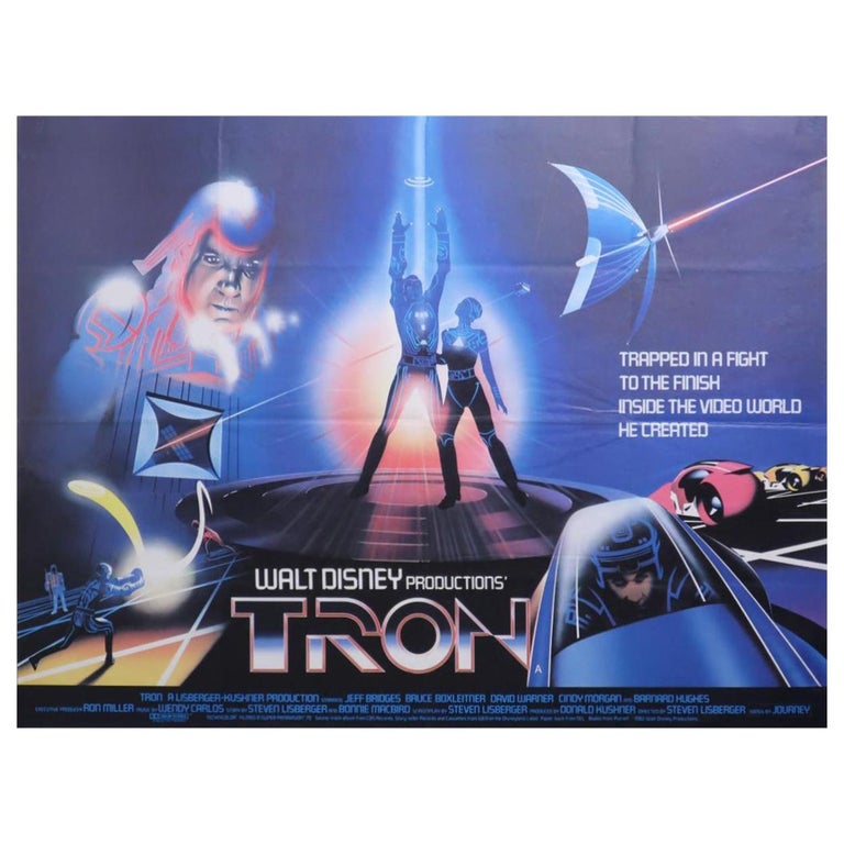 Tron '1982' Poster For Sale at 1stDibs | tron original poster, original ...