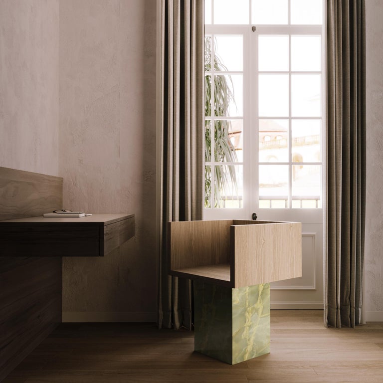 Trono Onyx Green Persian Chair by Lisa Franzen For Sale at 1stDibs