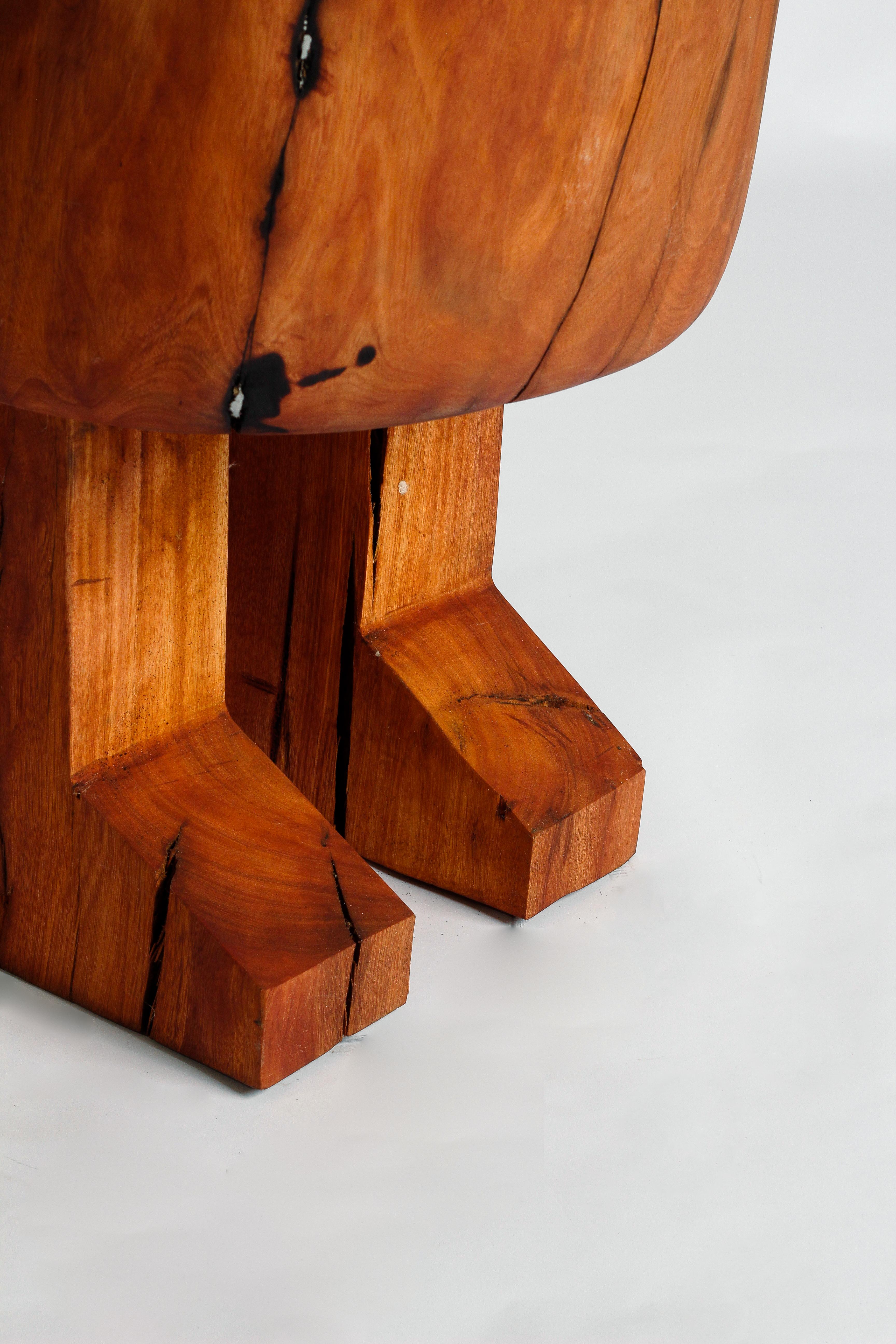 Trono Sculptural Chair in Solid Wood by Pedro Ávila For Sale at 1stDibs